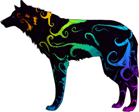 Download Photo Wolf Rainbowwind 1 1 - Rainbow And Black Wolf - Full ...
