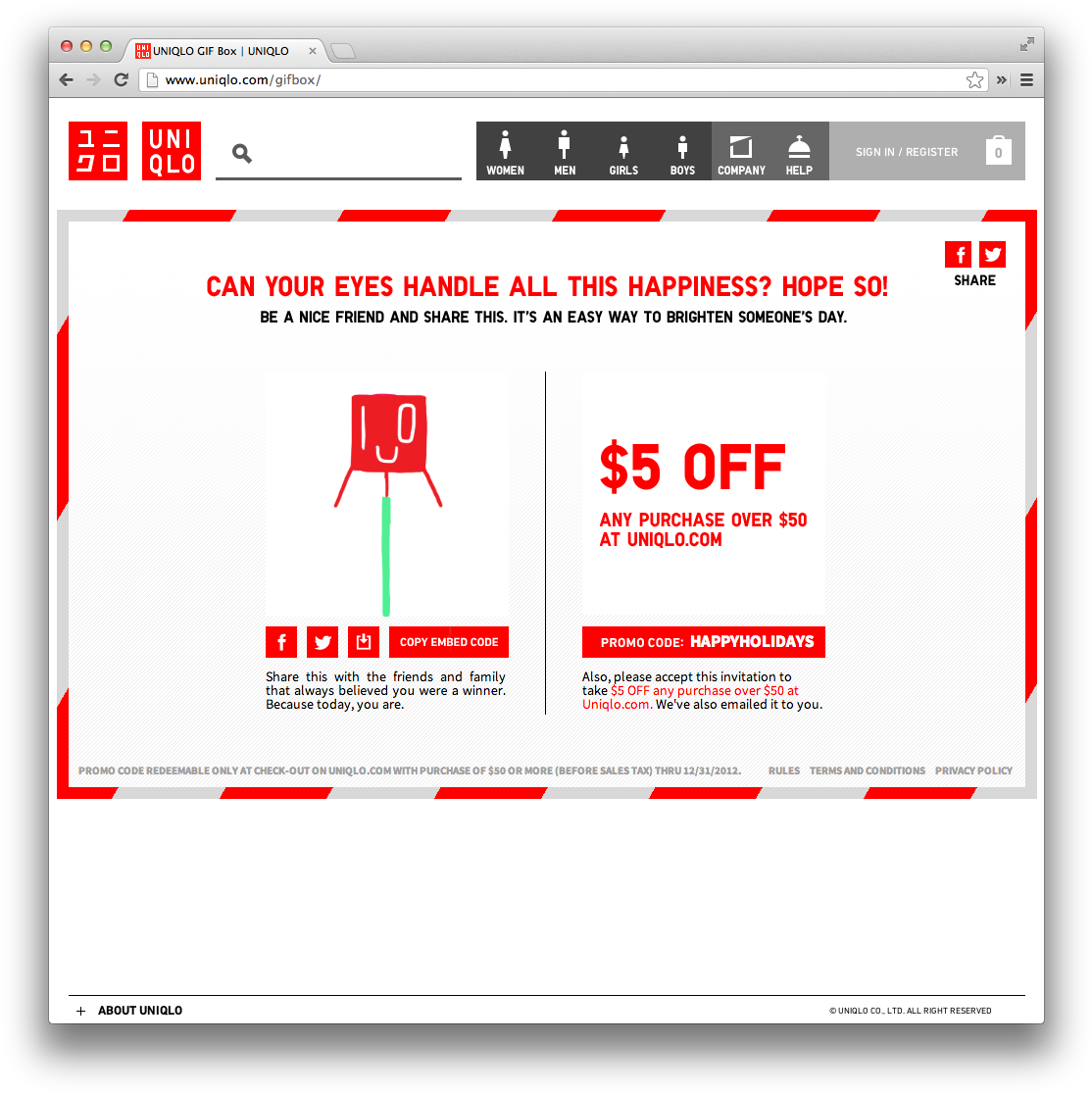 Download Uniqlo Holiday Gif Box - Uniqlo - Full Size PNG Image - PNGkit
