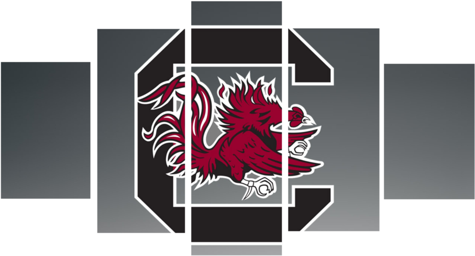 Download Hd Printed South Carolina Gamecock Logo 5 Pieces Canvas ...