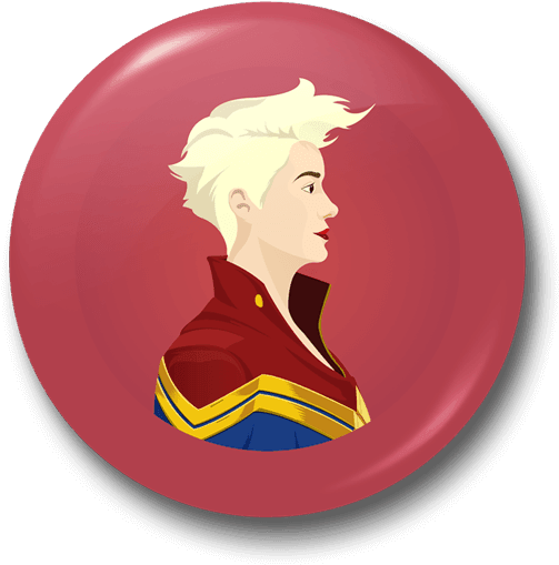 Download Captain Marvel Badge - Illustration - Full Size PNG Image - PNGkit
