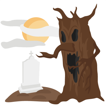 Download Spooky Halloween Tree Clipart - Scary Transparent Halloween ...