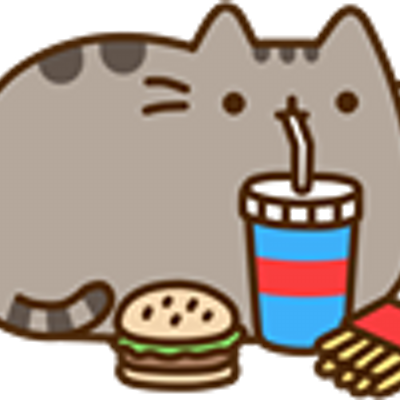 Download Pusheen The Cat - Cat Eating Food Cartoon - Full Size PNG ...