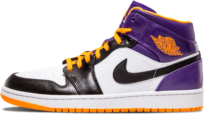 Download Air Jordan 1 Mid "phoenix Suns" - Full Size PNG Image - PNGkit