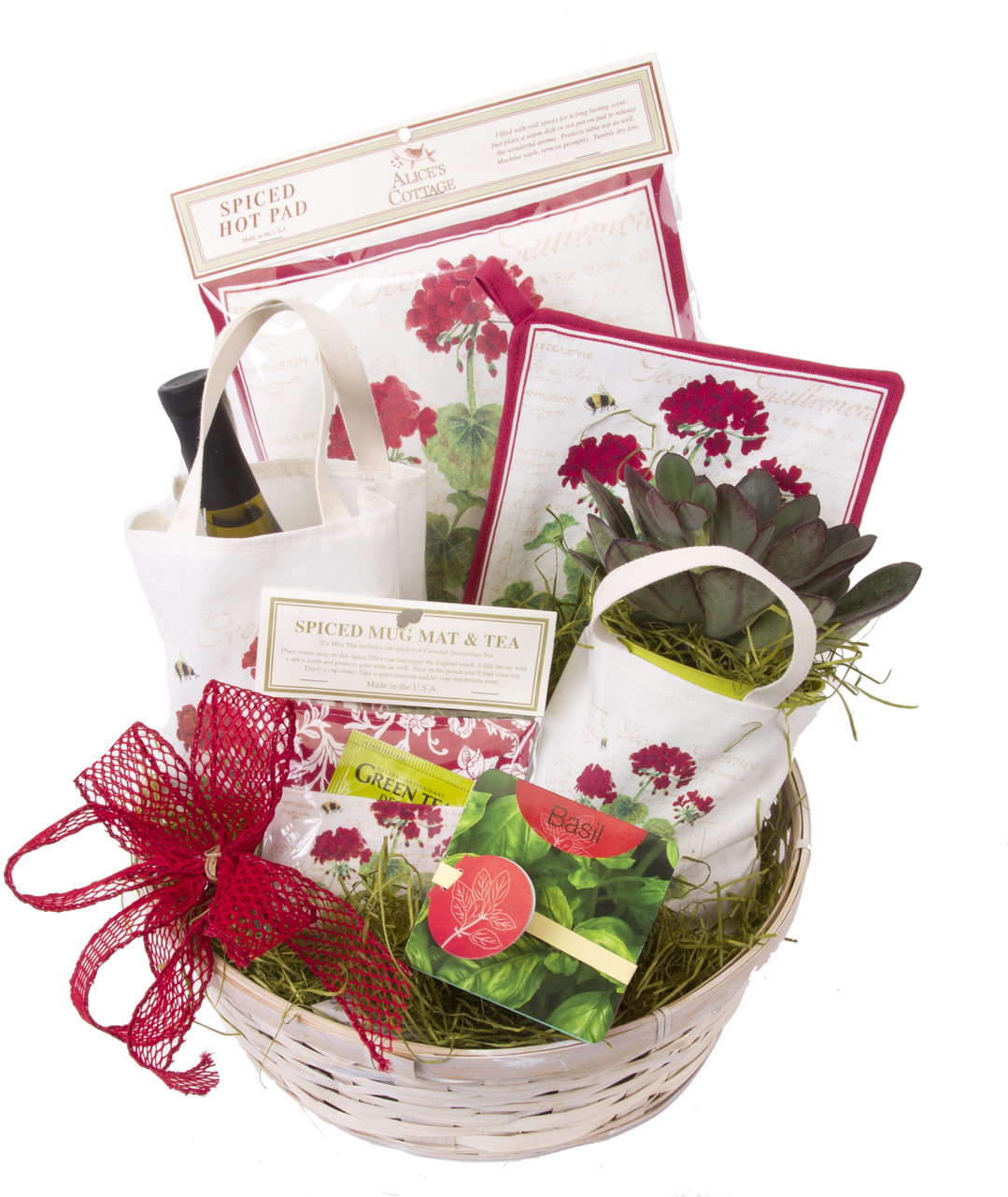 Download Home & Garden Gift Basket - Gift Basket - Full Size PNG Image ...