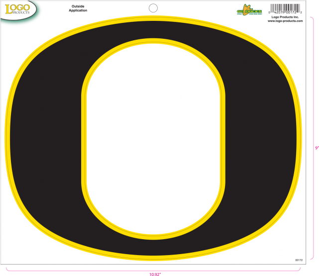 Download University Of Oregon - Black And Yellow Oregon Logo - Full ...