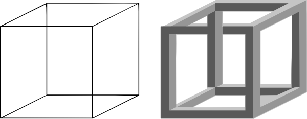 Download Illusion Clipart 3d Box - Necker Cube - Full Size PNG Image ...