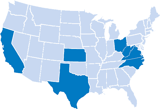 Download Us Map - Blue Red And Yellow States - Full Size PNG Image - PNGkit