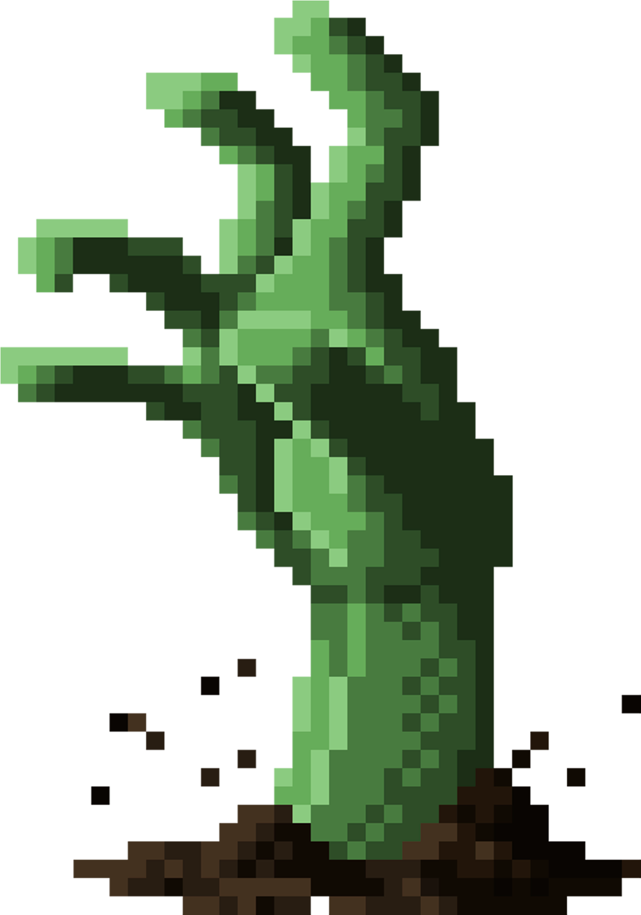 Download Zombie Pixel Art - Zombie Hand Pixel Art - Full Size PNG Image ...