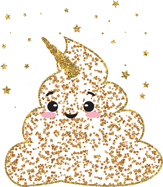 Download Gold Glitter Poop - Watercolor Painting - Full Size PNG Image ...