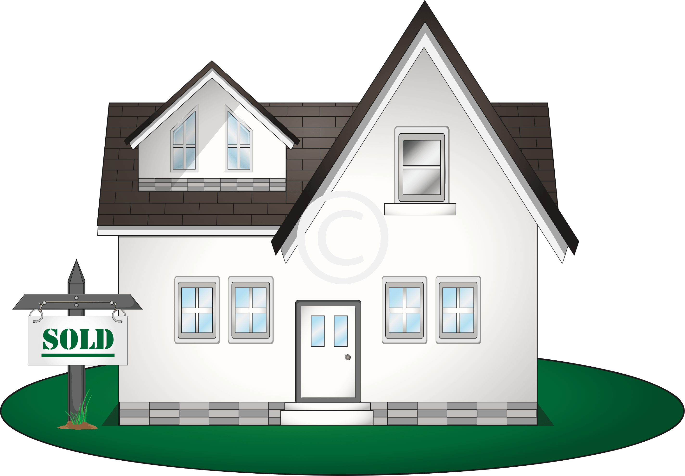 Download House With Sold Sign - Portable Network Graphics - Full Size ...