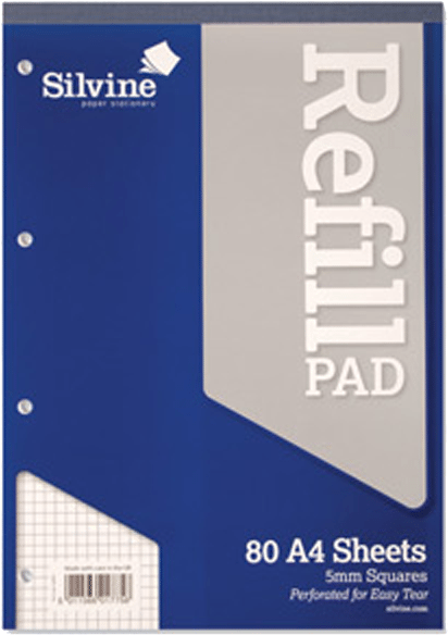 Download Refil-pads - Silvine A4 Refill Pad - Lined - Full Size PNG ...