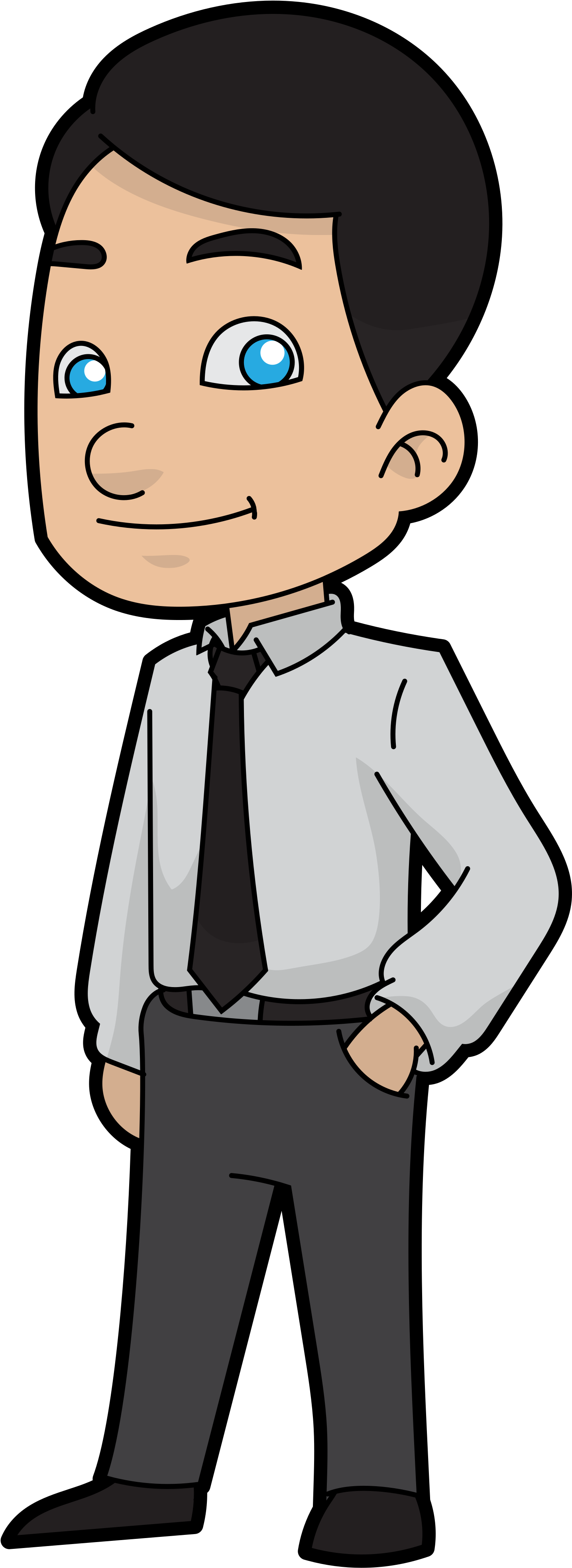 Download Open - Cartoon Business Man - Full Size PNG Image - PNGkit