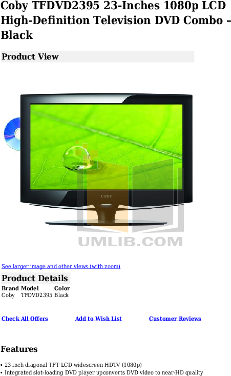 Download Coby Plasma Tv Tf-dvd3295 Pdf Page Preview - Nikura Japan ...