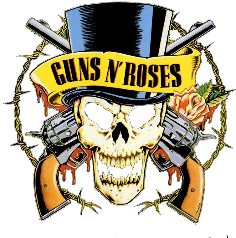 Download Transparent Background Image Design Graphic - Guns & Roses ...