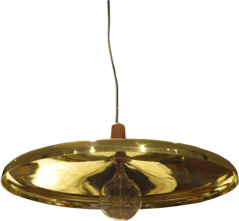 Download Wide Brass Pendant Light - Full Size PNG Image - PNGkit