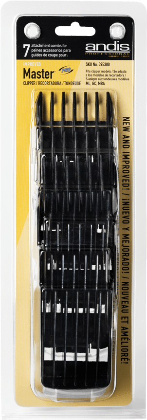 Download Snap On Blade Attachment Combs, 7 Comb Set - Andis Master ...