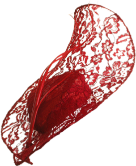 Download Ana Bella Millinery Red Lace Disc - Red - Full Size PNG Image ...