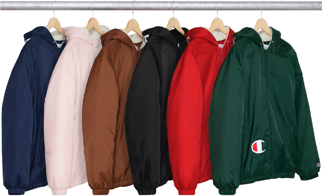 Download Supreme/champion Sherpa Lined Hooded Jacket - Supreme Champion ...