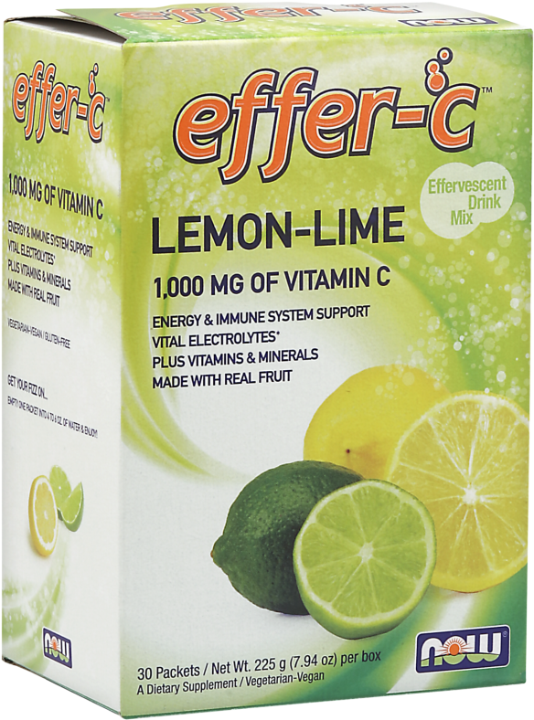 Download Effer-c™ Lemon Lime Packets - Now Foods Effer-c - Elderberry ...