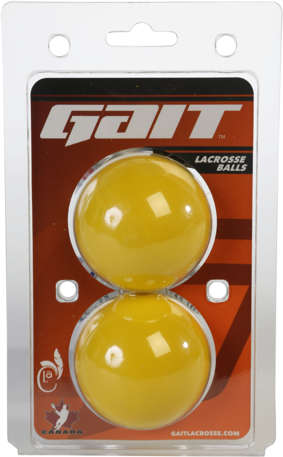 Download Gait Lacrosse Yellow Lax Ball 2pk - Chocolate - Full Size PNG ...