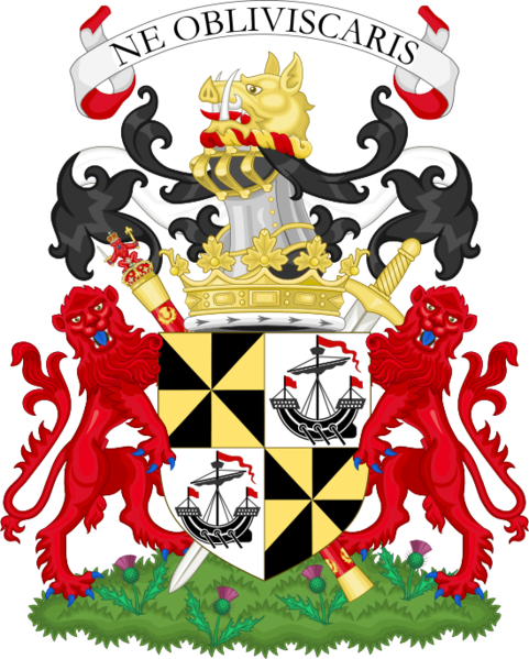 Download Coat Of Arms Of The Duke Of Argyll - Duke Of Argyll Crest ...