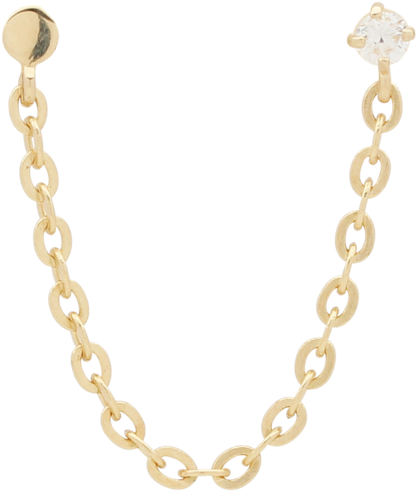 Download 10k Solid Yg Stud Cz Single Chain Stud - Necklace - Full Size ...