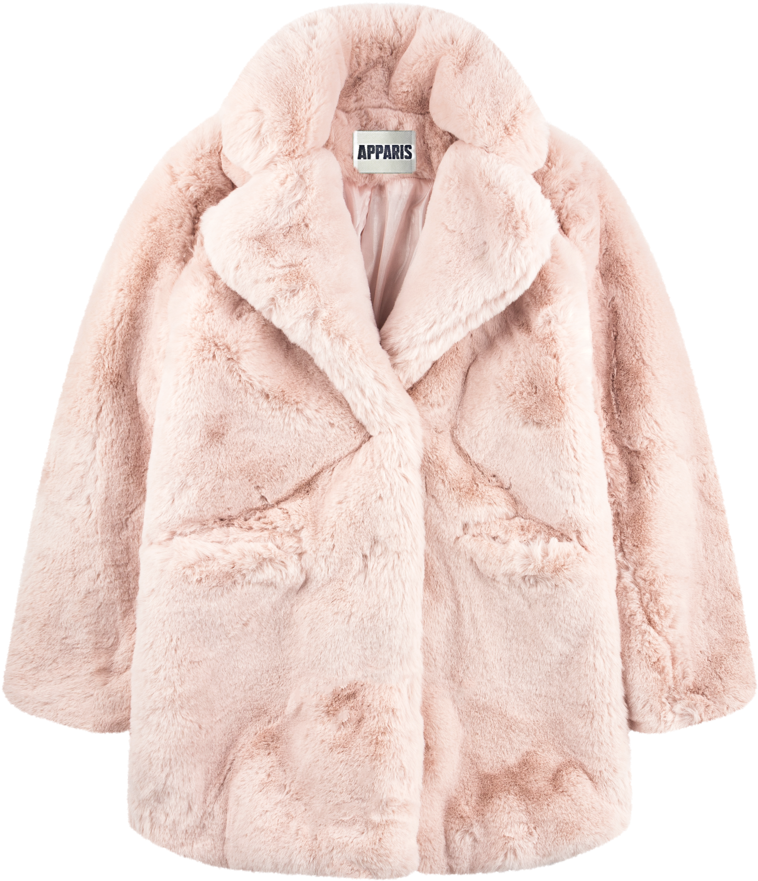 Download Sophie Blush Oversized Faux Fur Coat - Fake Fur - Full Size ...