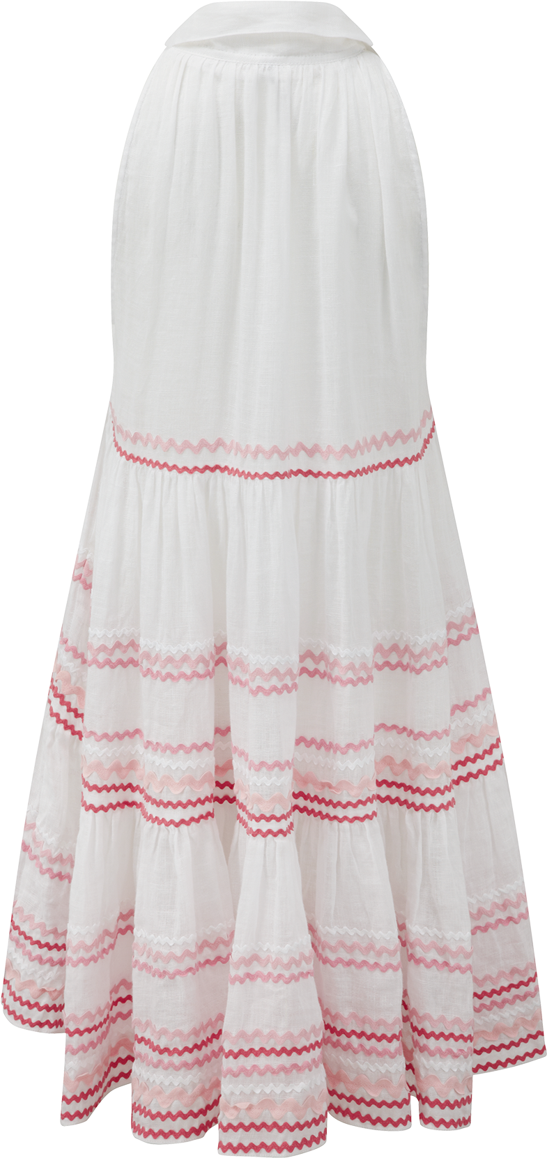 Download Ric Rac Baby Doll Pink And White Linen Dress - A-line - Full ...