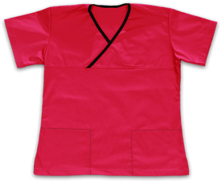 Download Cross Over Neck Scrub Top - Polo Shirt - Full Size PNG Image ...