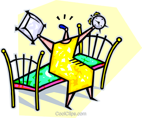 Download Person Sleeping In And Now Late Royalty Free Vector - Get ...