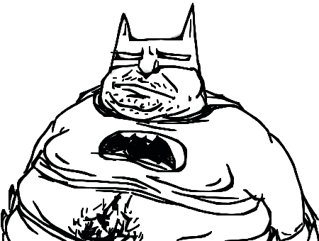 Download Forum - Drawing Of Fat Batman - Full Size PNG Image - PNGkit