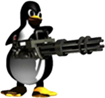 Download Penguin With A Machine Gun - Full Size PNG Image - PNGkit