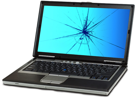 Download Cash For Laptops - Computer With Cracked Screen - Full Size ...