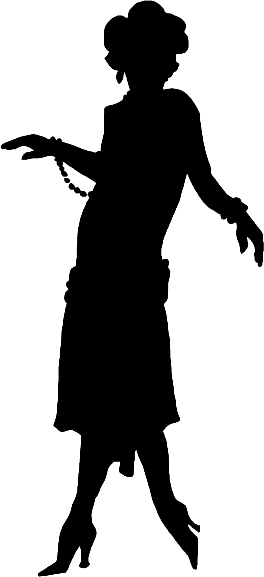 Download Flapper Girl Silhouette Png Download - Flapper Silhouette ...