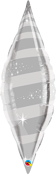 Download $4 - - 38" Silver Taper Swirl Foil Balloon - Full Size PNG ...