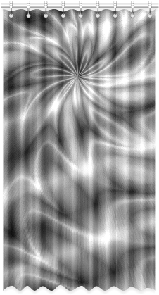 Download Silver Shiny Swirl Window Curtain 52" - Monochrome - Full Size ...