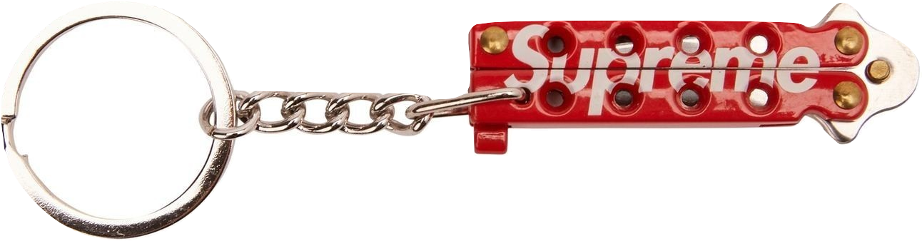 Download Supreme Butterfly Knife Keychain - Keychain - Full Size PNG ...