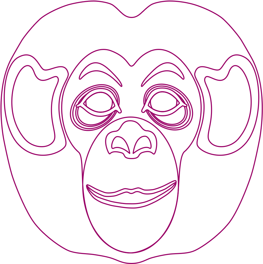 Download Monkey Face Mask To Colour Png - Face - Full Size PNG Image ...