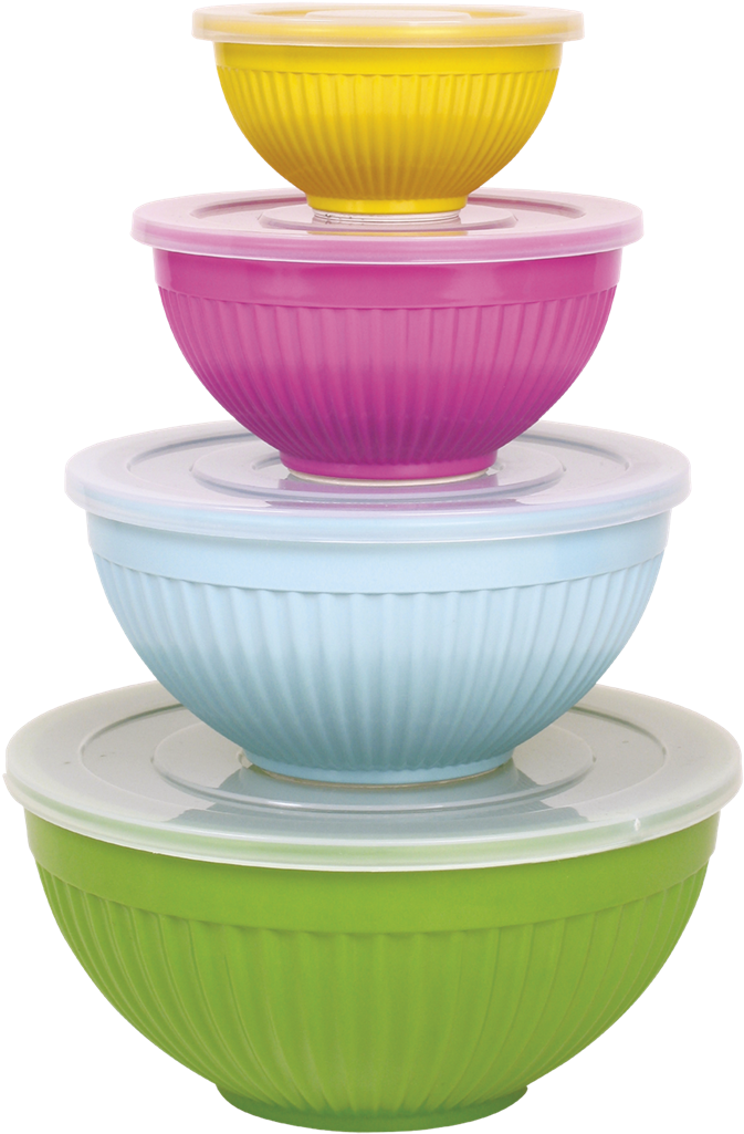 Download Melamine Stacking Storage Bowls Set Of 4 Rice Dk - Rice ...