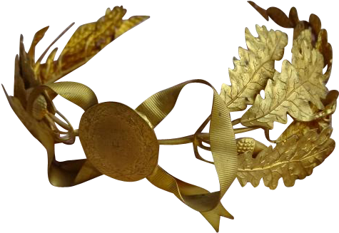 Download Delicious Gleaming Gilt Metal Laurel And Oak Leaf Wreath ...