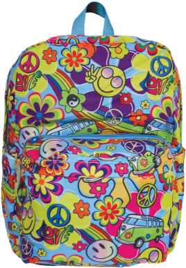 Download Hippie Love Classic Backpack - Backpack - Full Size PNG Image ...