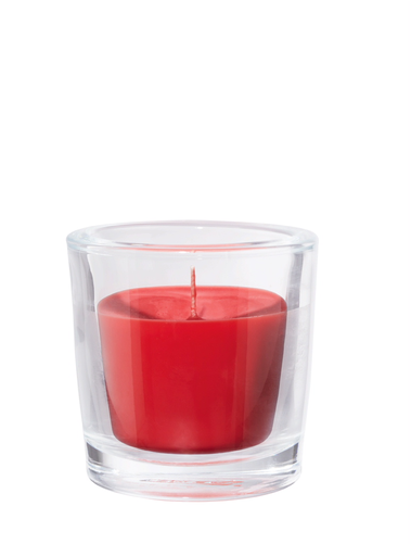 Download Candle In Glass, Red - Candle - Full Size PNG Image - PNGkit