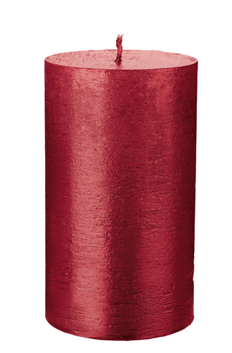 Download Metallic Rustic Pillar Candle, Red - Candle - Full Size PNG ...