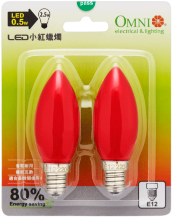 Download 5w Led Red Candle Bulb - Light-emitting Diode - Full Size PNG ...