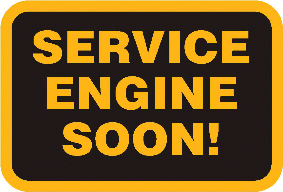 Download Service Engine Light - Out Of Service Label - Full Size PNG ...