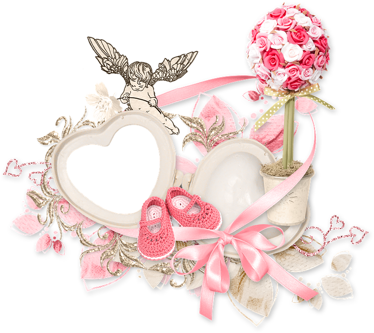 Download Cluster, Heart, Cupid, Angel, Rose, White, Pink, Tape ...