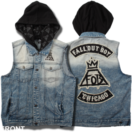 Download Fall Out Boy Vest - Fall Out Boy Blue Jean Jacket - Full Size ...