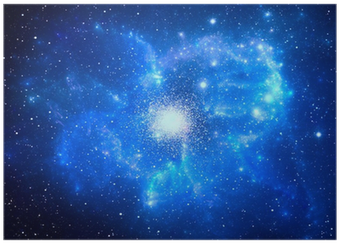 Download Globular Cluster With Nebula In The Foreground Poster ...