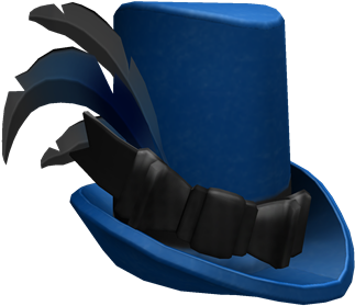 Download Black Feathered Blue Top Hat - Wikia - Full Size PNG Image ...