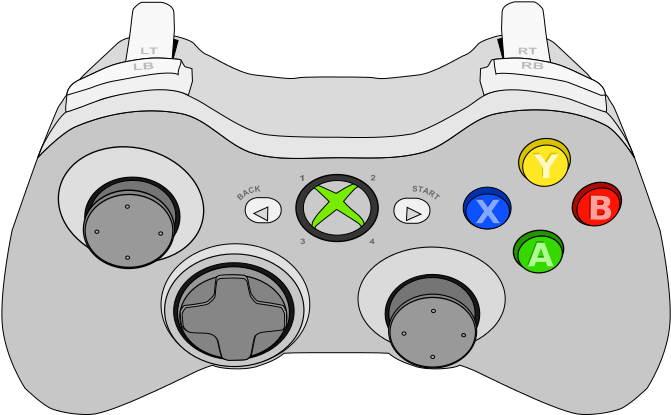 Download File - Xbox 360 Controller Vector - Full Size PNG Image - PNGkit